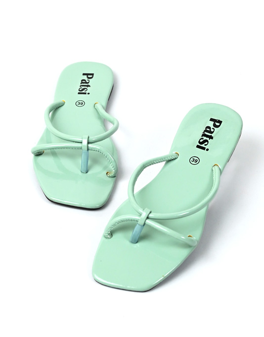 Light Green Color Flat Slipper