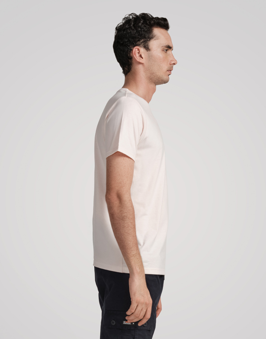 Men's Crew Neck Cream Color T-Shirt