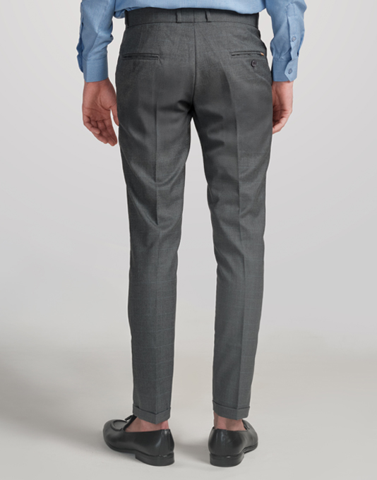 Men's Stripe Gray Color Formal Trouser