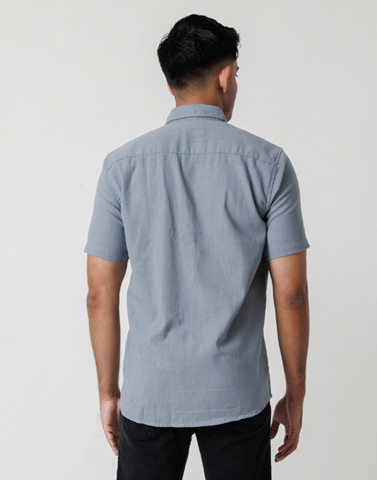 Steal Blue Color Casual Shirt