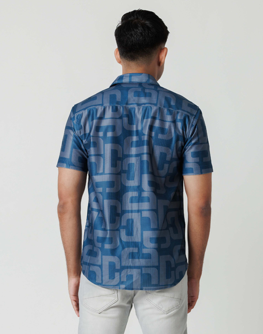 Steal Blue Color Casual Shirt