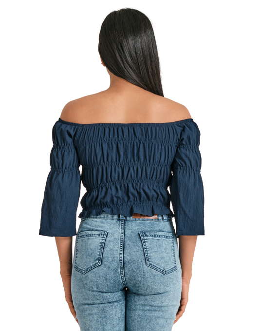 Women's Mid Sleeve Crop Top