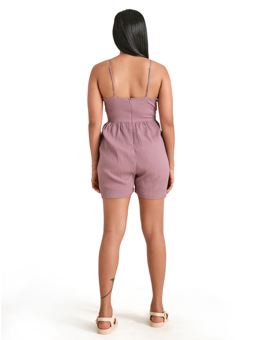 Women's Solid Color Short Romper