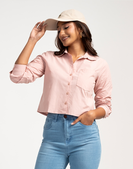 Back Printed Pink Color Top