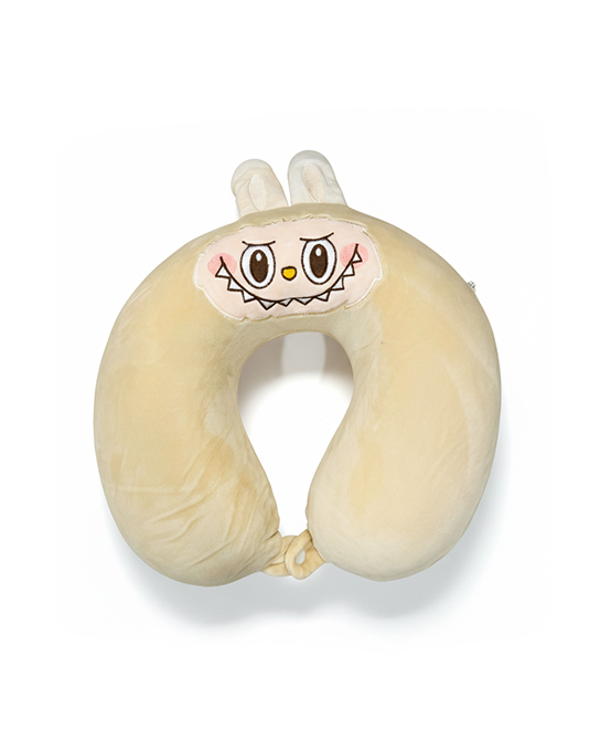 Beige Labubu Comfy Neck Pillow