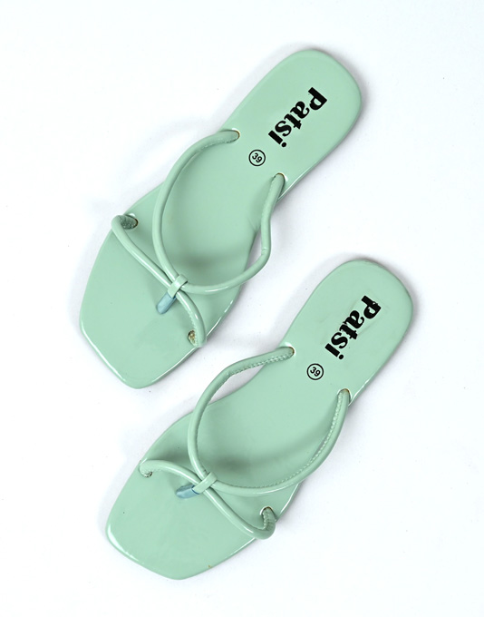 Light Green Color Flat Slipper