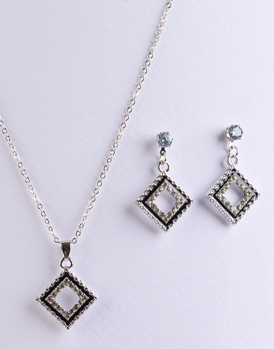 Silver Necklace Earrings Set Online Shopping