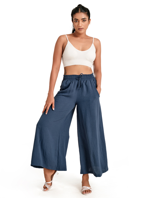 Women's Solid Color Wide-leg Plazzo