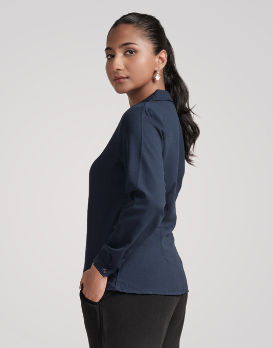 Dark Blue Color Formal Top