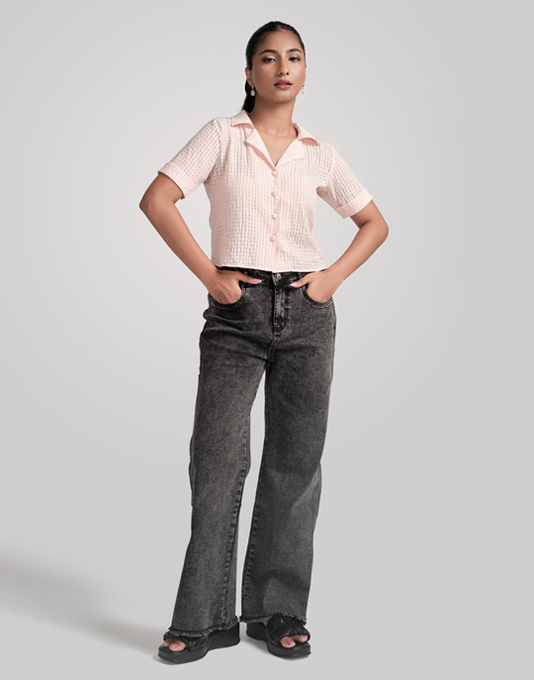 Women's Gray Color Denim