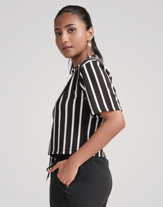 Stripe Black Color T-Shirt