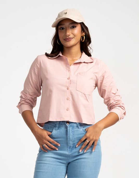 Back Printed Pink Color Top