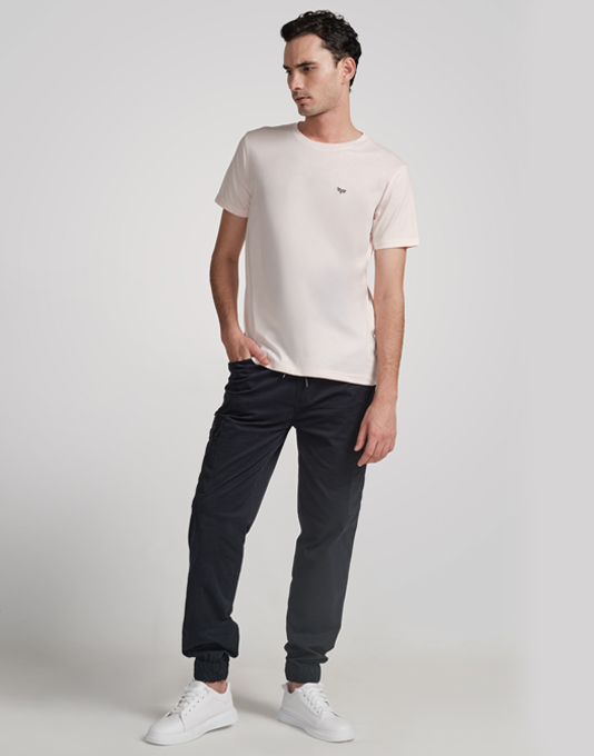 Men's Crew Neck Cream Color T-Shirt