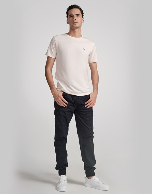 Men's Crew Neck Cream Color T-Shirt