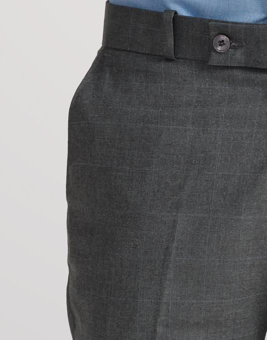 Men's Stripe Gray Color Formal Trouser