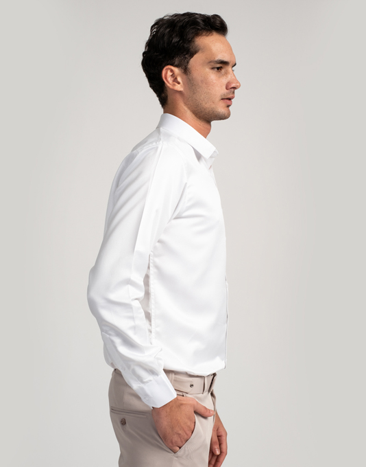 White Color Long Sleeved Formal Shirt