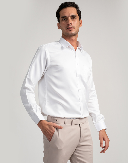 White Color Long Sleeved Formal Shirt
