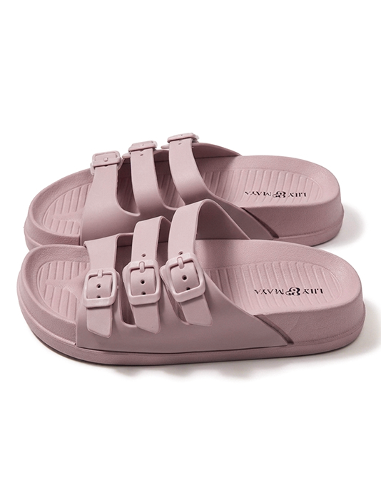 The Trio-Buckle - lavender - Slides